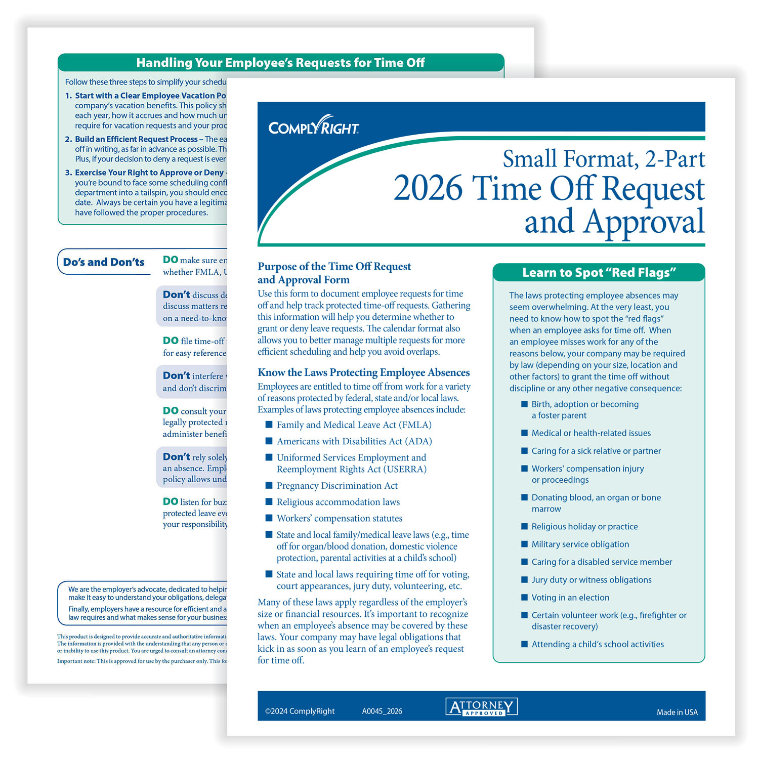 2026 Time Off Request Form | Approval For Time Off | HRdirect