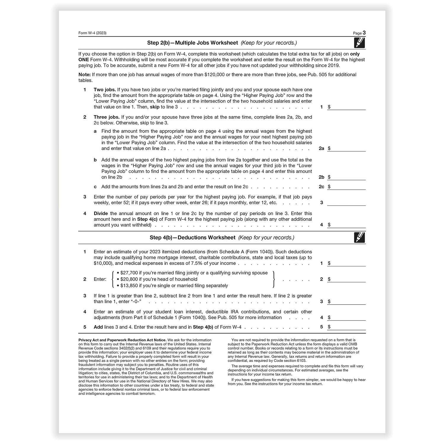 2023 IRS W 4 Form HRdirect 2023 IRS W 4 Form HRdirect