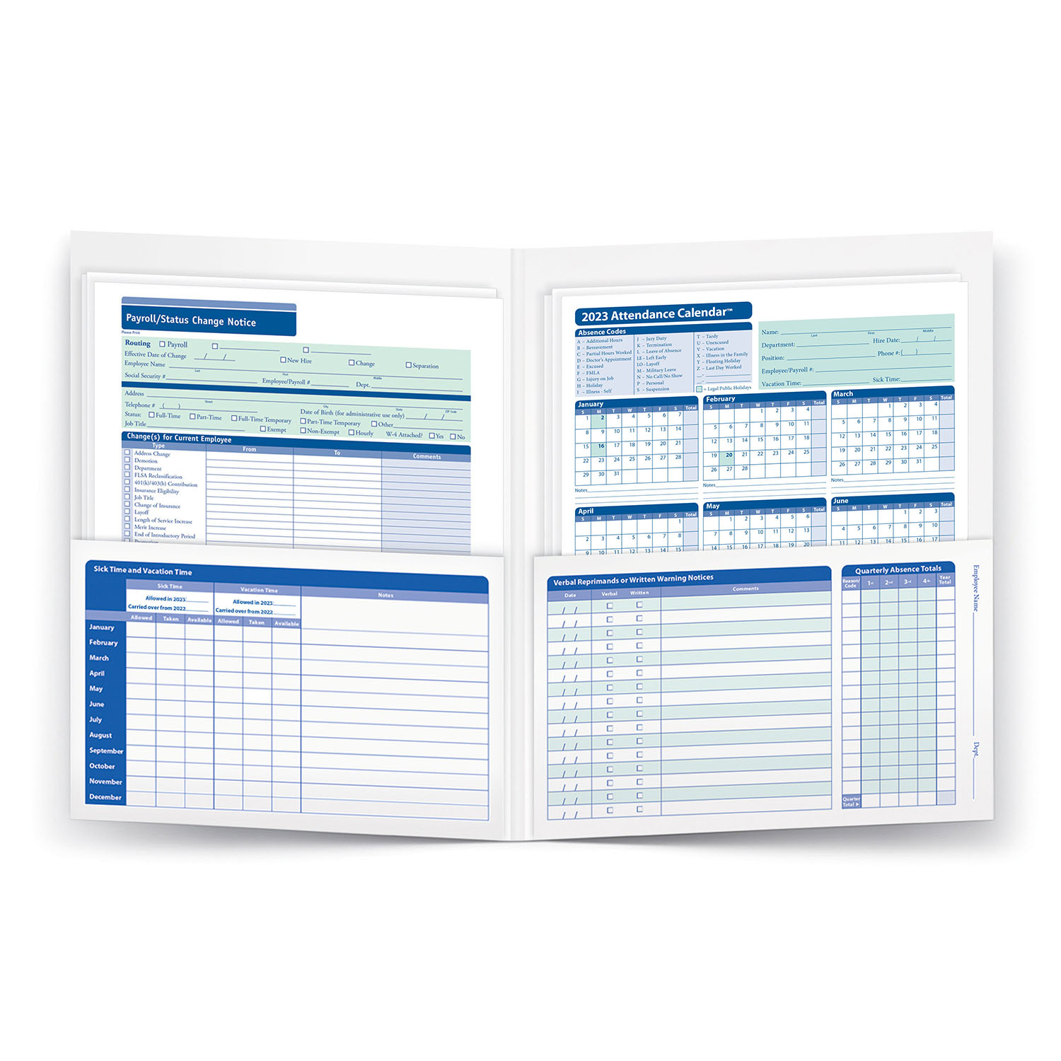 2023 Attendance Calendar Folder | HRdirect