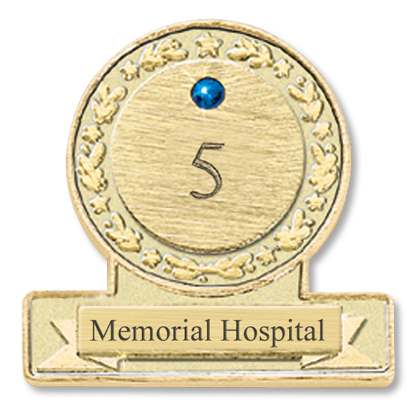 Years of Service Pin with Gemstone | HRdirect