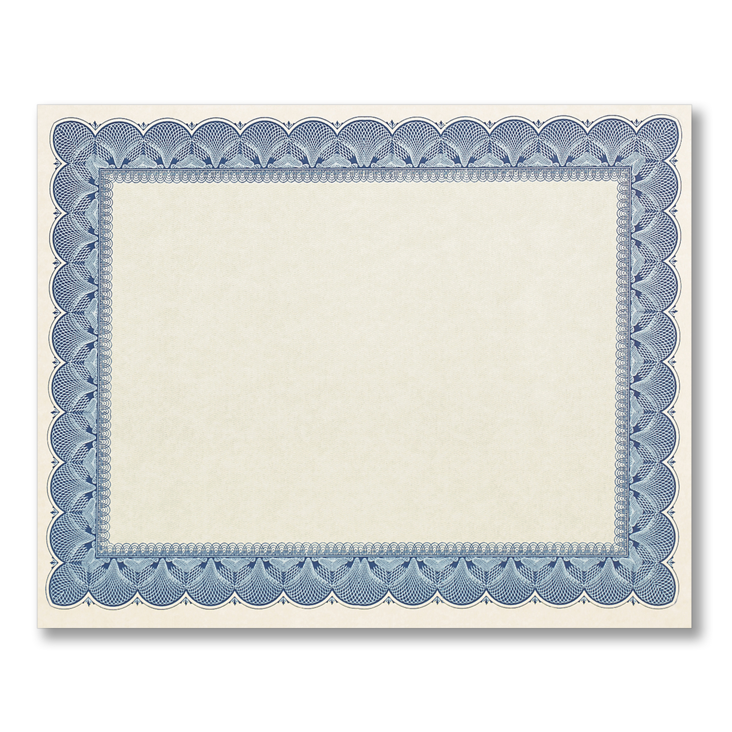 Blank Blue Border Certificates - Pack of 100 | HRdirect