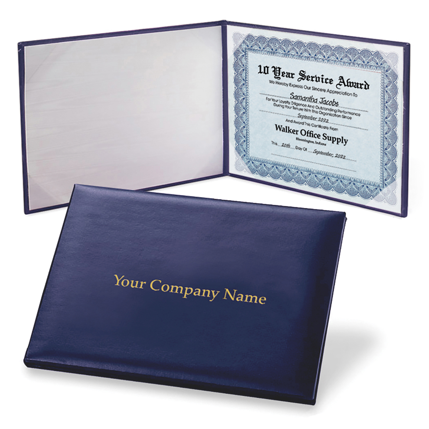 Personalized Leatherette Certificate Jacket | HRdirect