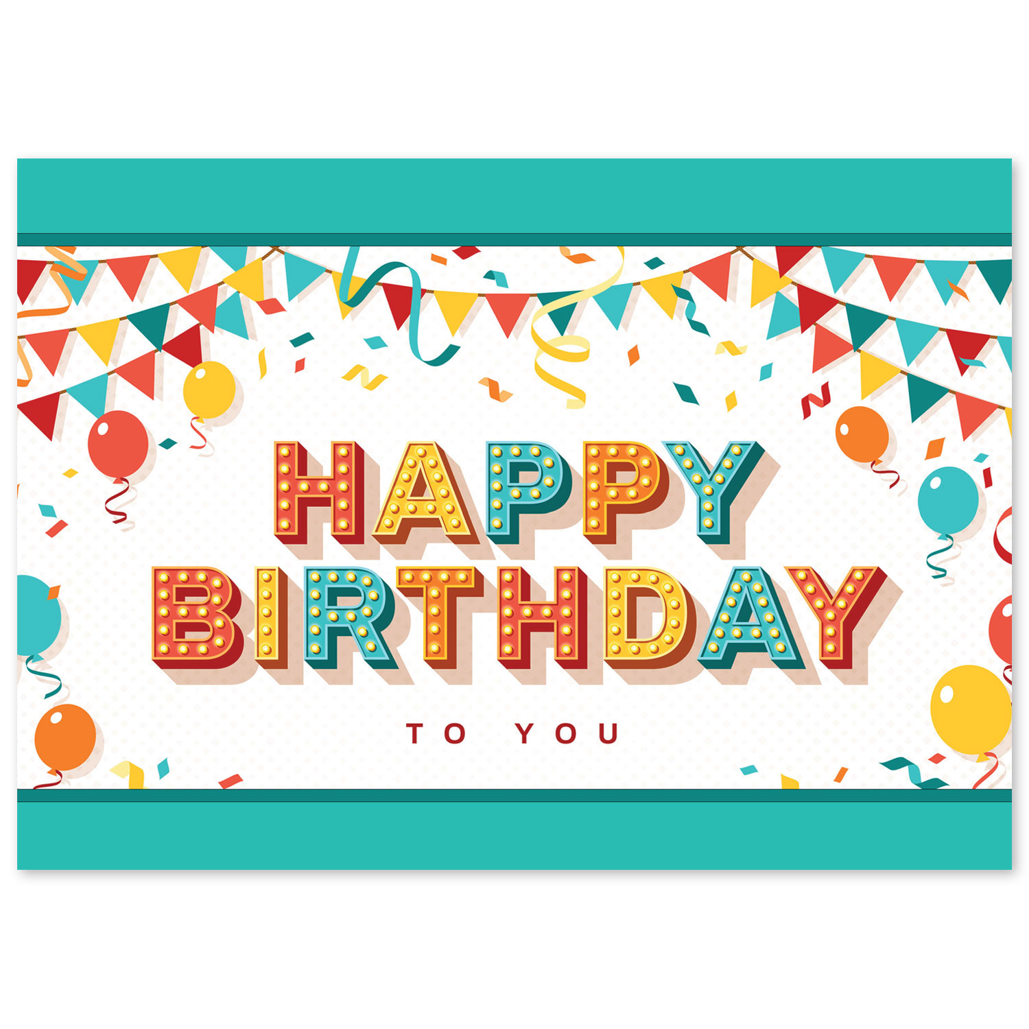 Happy Birthday in Lights Birthday Card | HRdirect