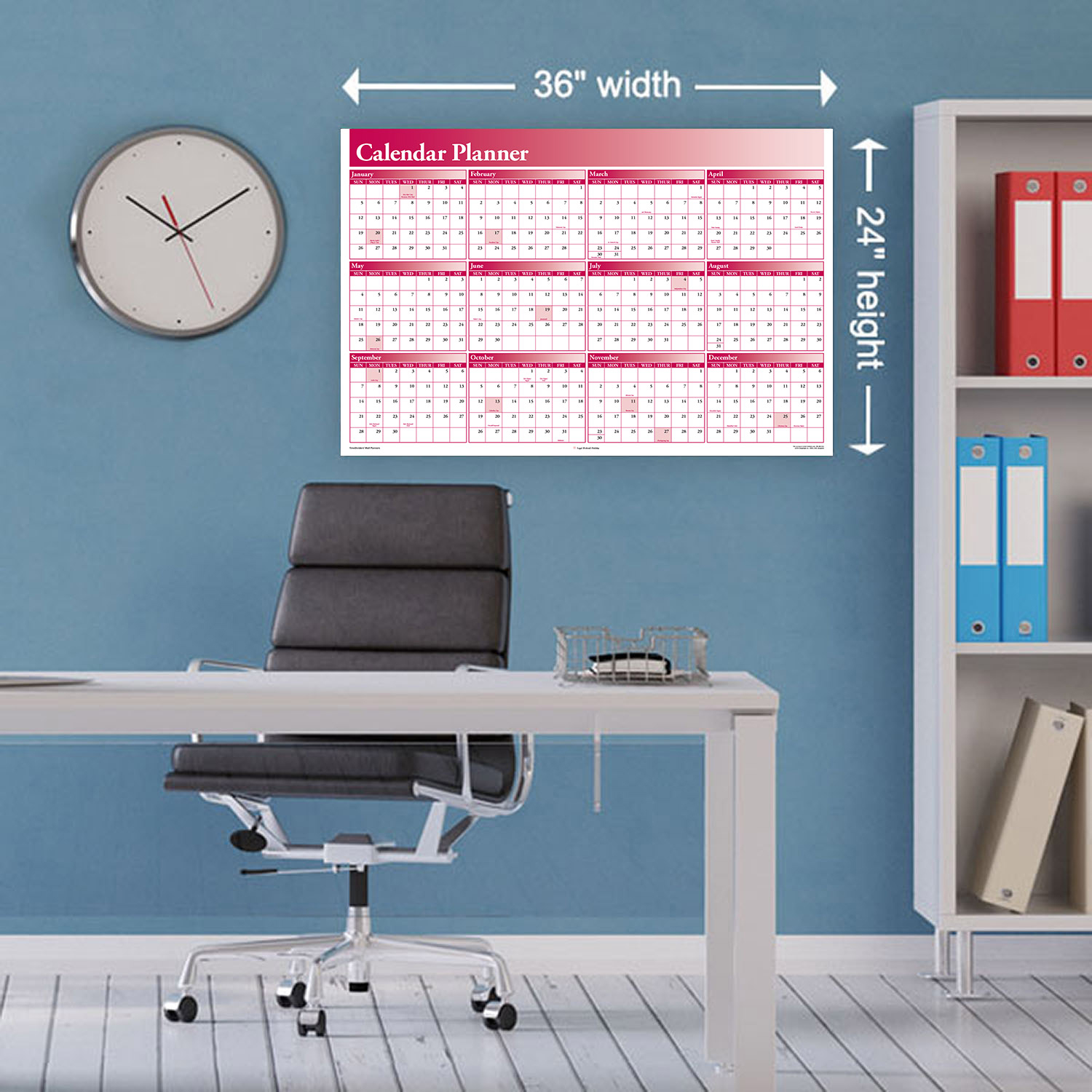 2026 Large Calendar Planner (36 x 24) | HRdirect