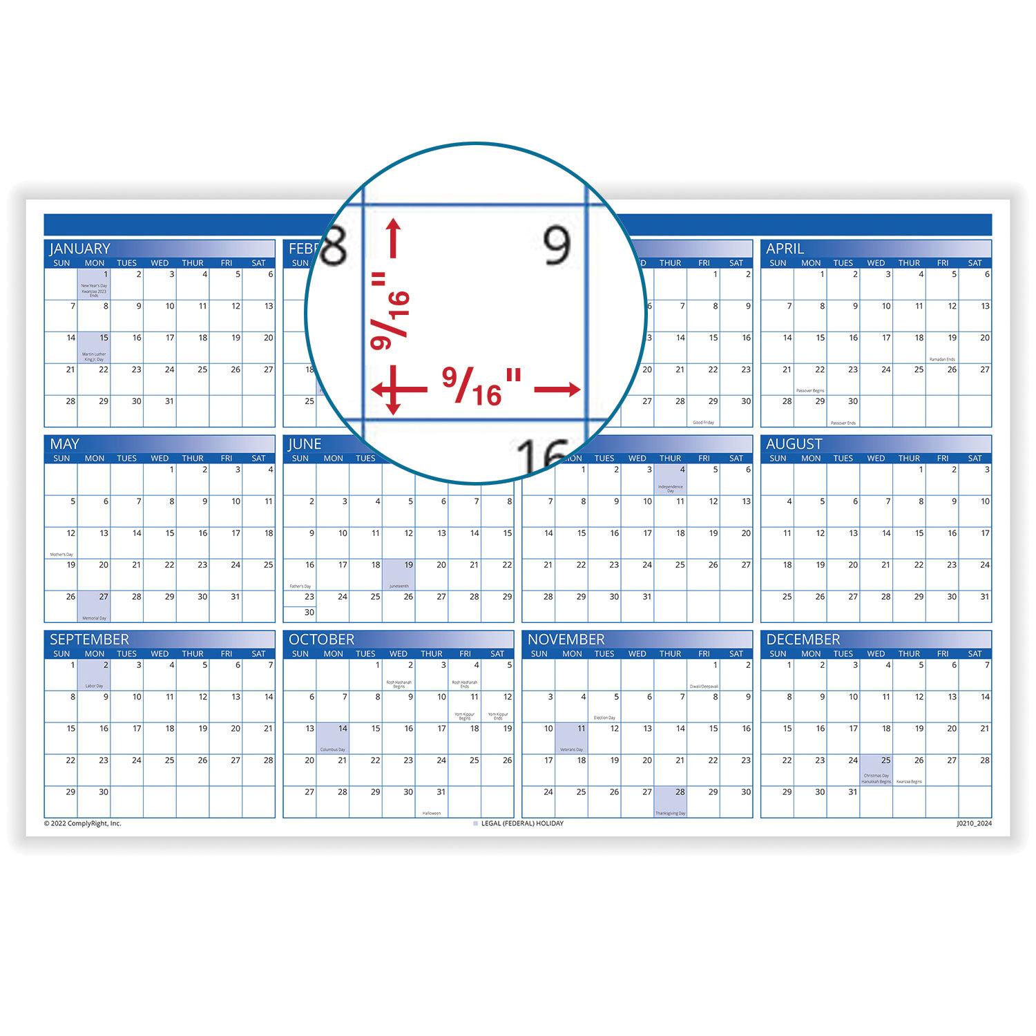 2026 Calendar Planner (11 x 17) | HRdirect
